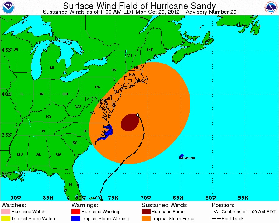 Hurricane Sandy Roars Ashore, Threatening Record Surge | Climate Central