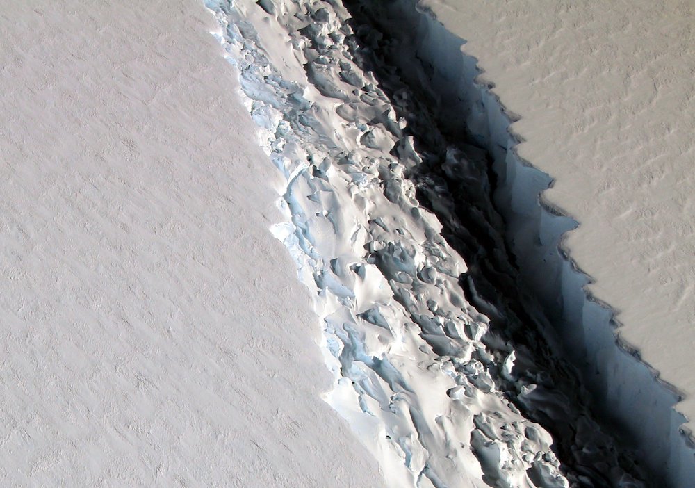 Ice Breaking Off Antarctica